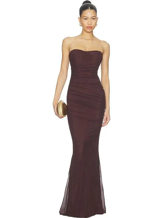 Retrofete Isadore Mesh Dress - Walnut