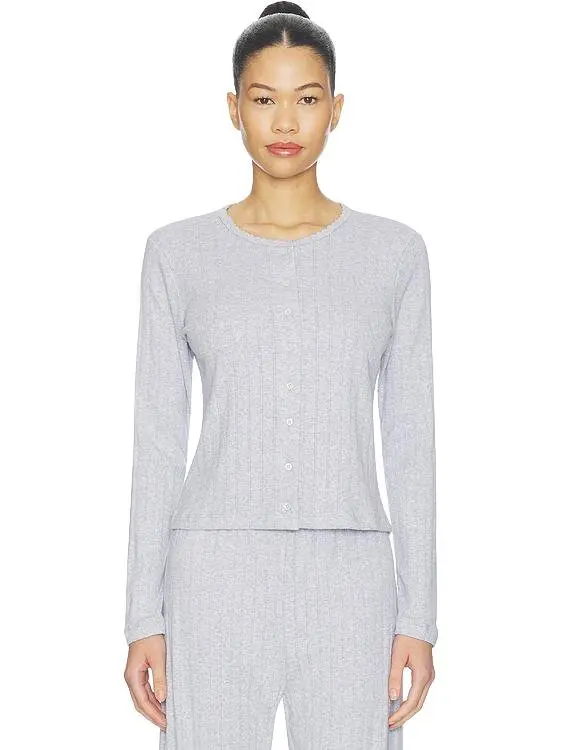 LESET Classic Cardigan - Light Grey