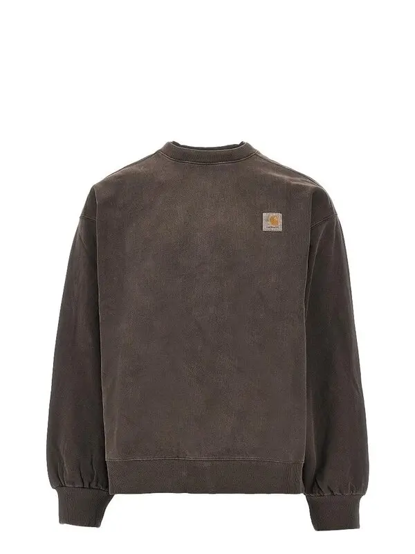 Carhartt Work In Progress Vita' Bleached-out Crewneck Weathirt - Brown