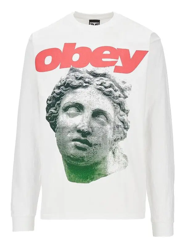 Obey Etrucan' Long-leeved T-hirt - White