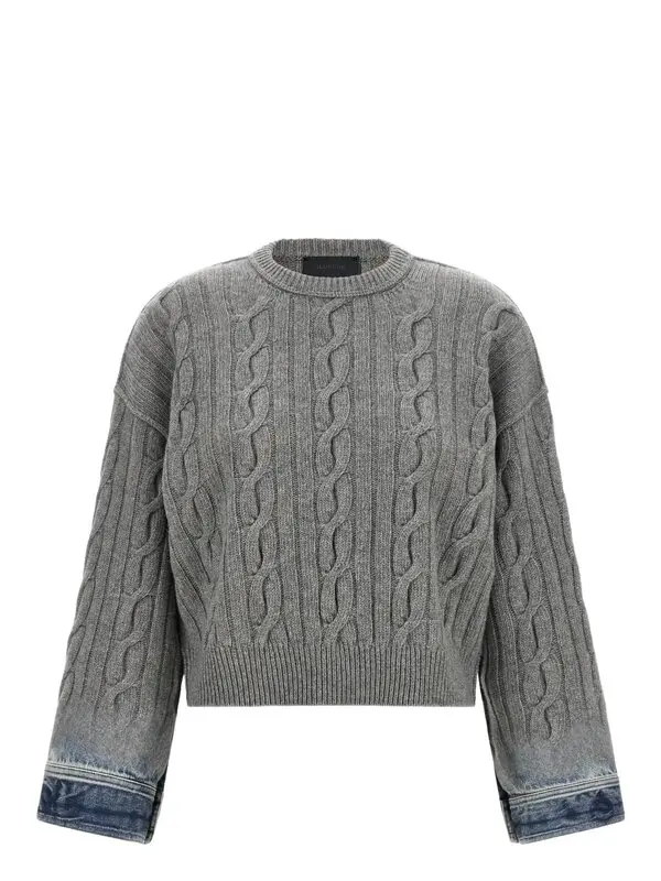 HAIKURE Cropped Sweater - Grey