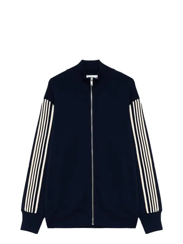 AUTRY Logo Patch Zipped Jacket - Blue