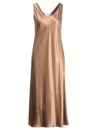 Max Mara Satin Slip Special Occasion Dress - Brown