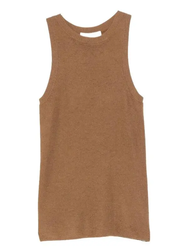 Co Ribbed-knit Cashmere Vest - Brown