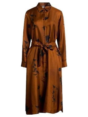 Max Mara Printed Cady Shirt Dress - Brown