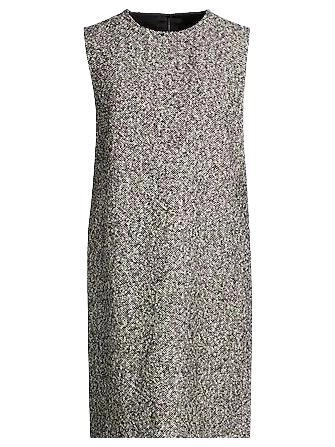 Max Mara Two-tone Tweed Sleeveless Dress - Black