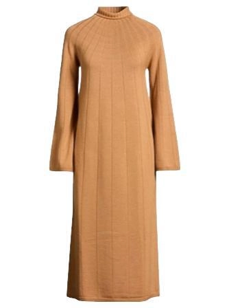 Max Mara Solid-color Wool Turtleneck Sweater Dress - No
