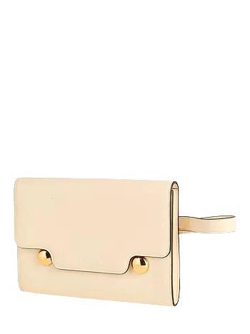 Marni Solid Color Leather Belt Bag - Camel