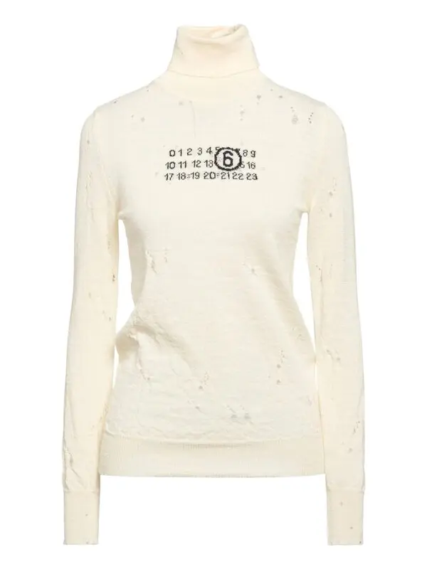 MAISON MARGIELA Wool Turtleneck Knit Top - No