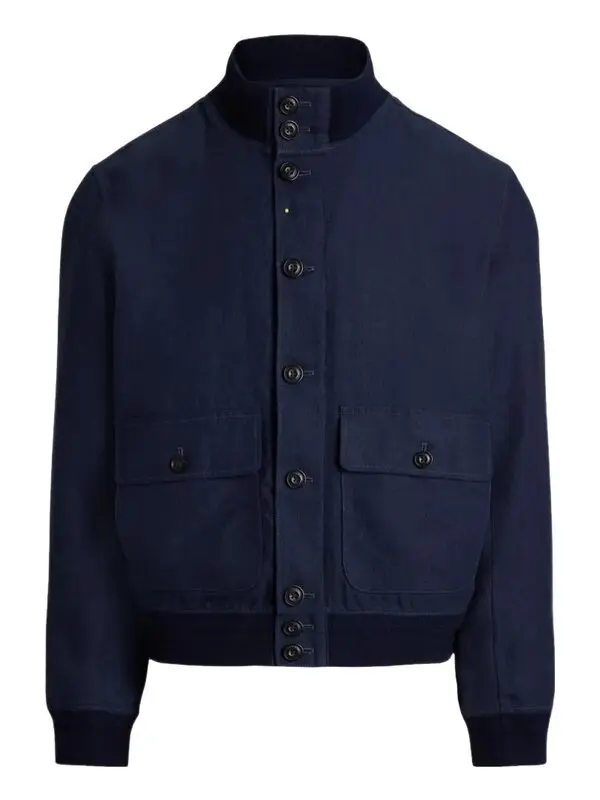 Polo Ralph Lauren Button-up Bomber Jacket - Black