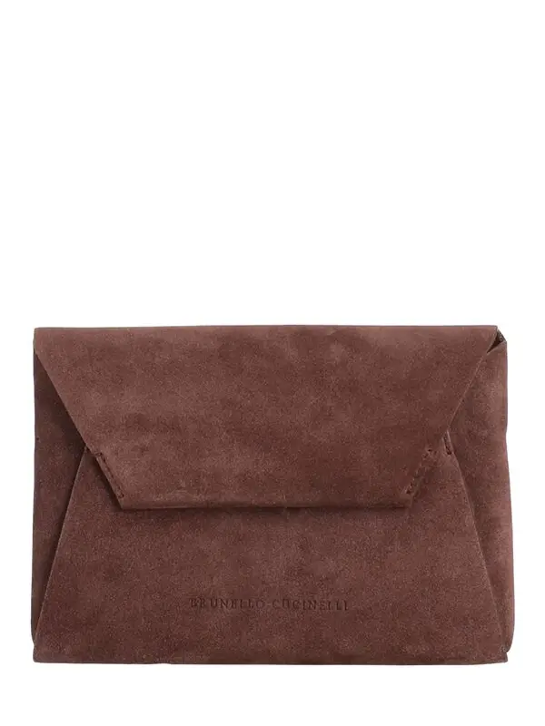 Brunello Cucinelli Suede Clutch - Red