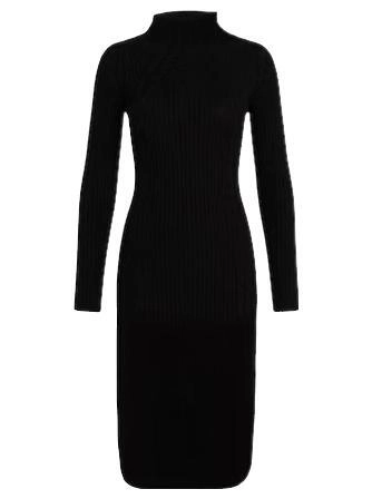 Max Mara Minimalist Solidcolor Dress - Black