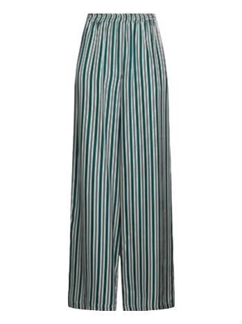 Max Mara Striped Twill Pyjama Trousers - Gray