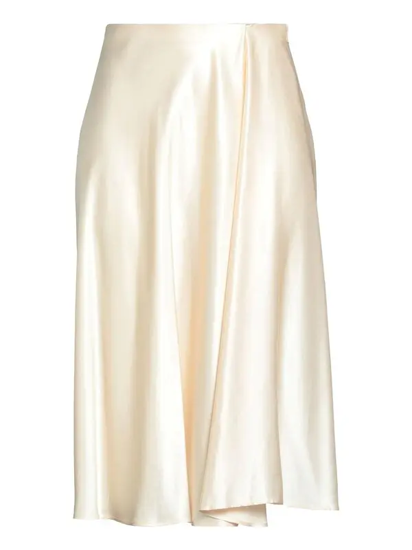 Max Mara Satin Midi Skirt - Yellow
