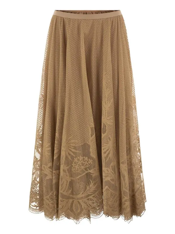 Fabiana Filippi Pleated Lace Skirt - No