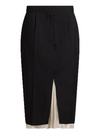 Marni Multicolor Wool Midi Skirt - Black