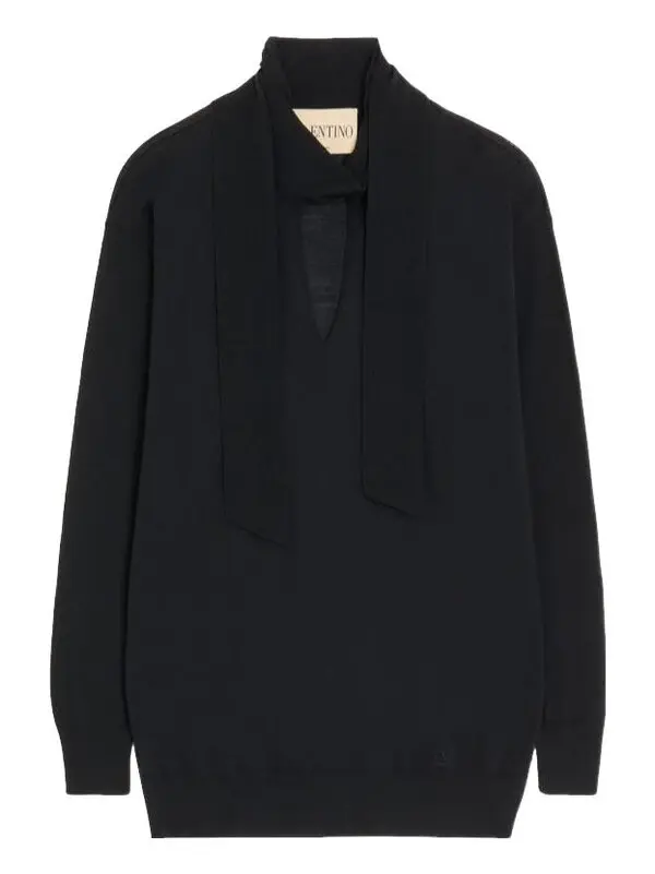 Valentino Garavani Long-sleeved Knitwear - Black