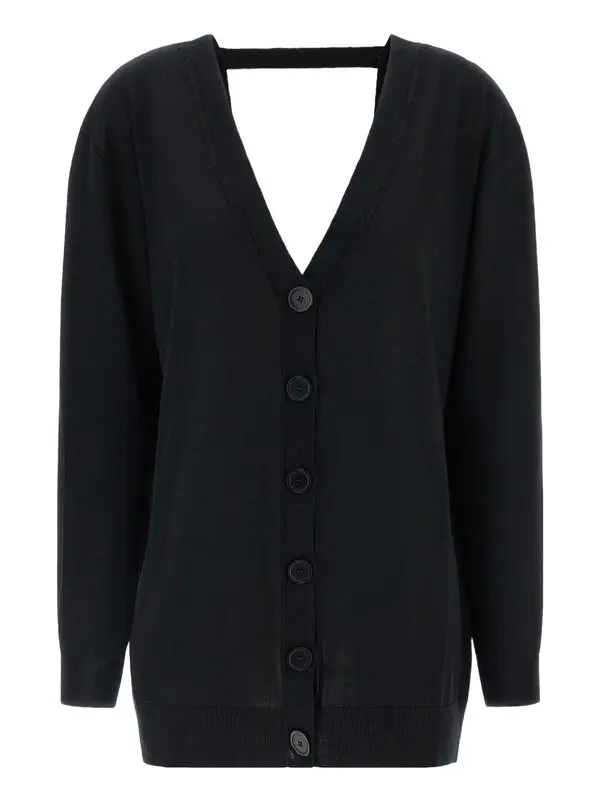NUDE Wool Cardigan - Black