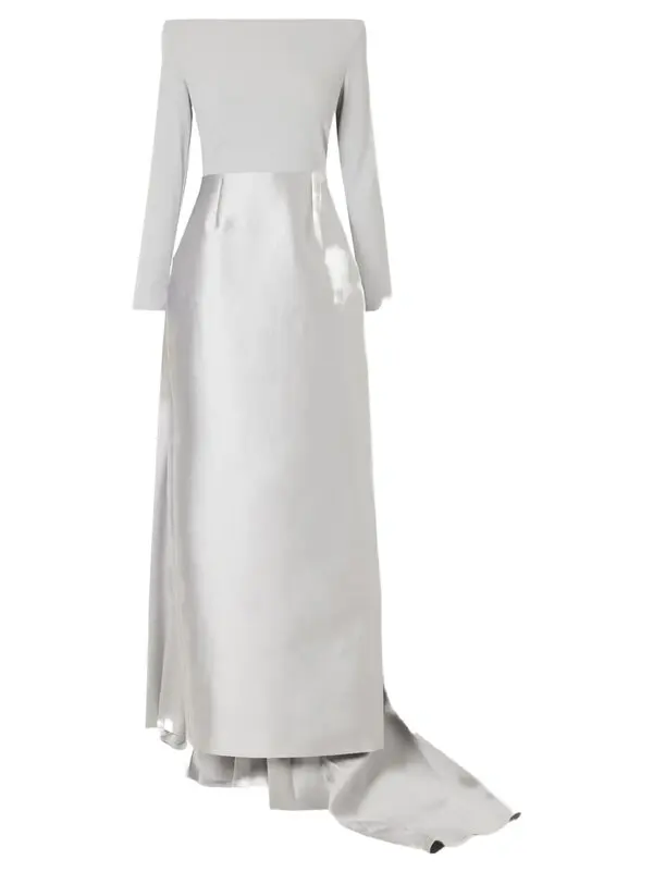 Solace Off-the-shoulder Crepe Gown - No