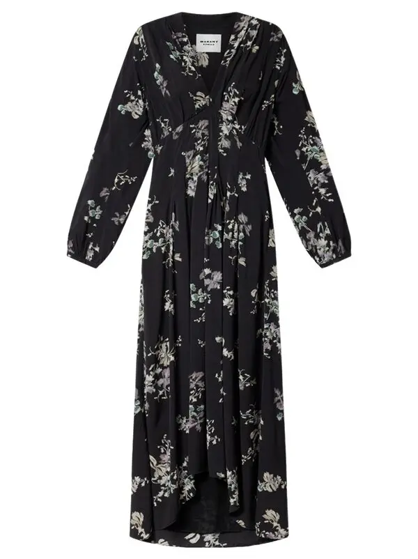 Isabel Marant Étoile Lynoa Floral-print Maxi Dress - Black