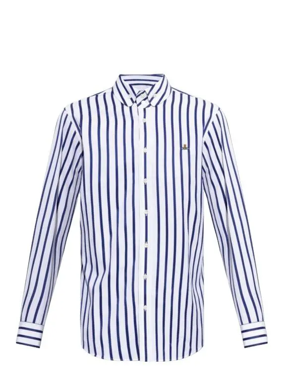 VIVIENNE WESTWOOD Buttoned Striped Shirt - Blue/white