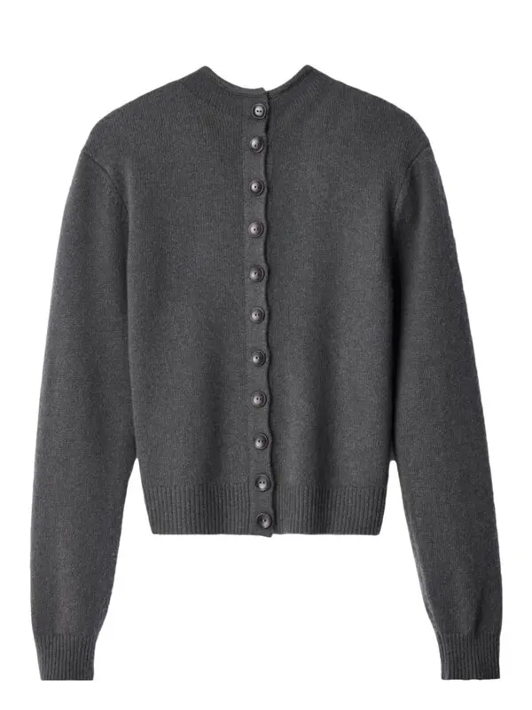 LEMAIRE Reversible Cashmere Buttoned Sweater - Stone