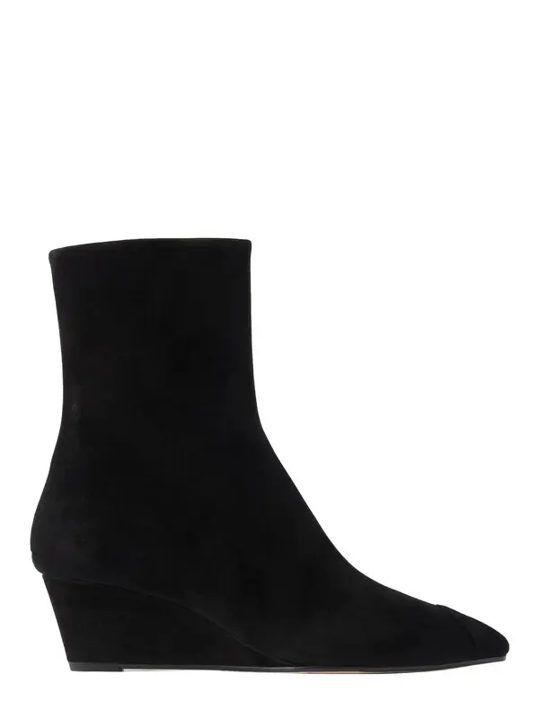 AeydĒ Suede Wedge Ankle Boots - Black