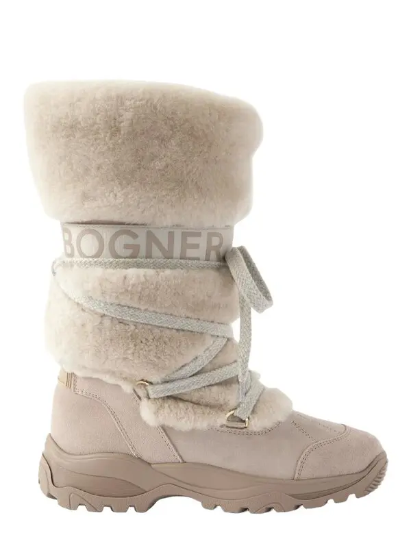 Bogner Shearling And Suede Ankle Boots - No