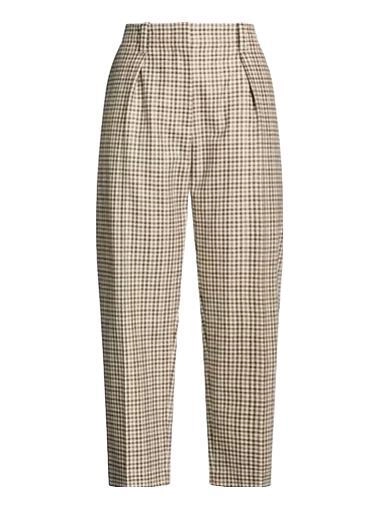 Brunello Cucinelli Straightleg Houndstooth Trousers - Khaki