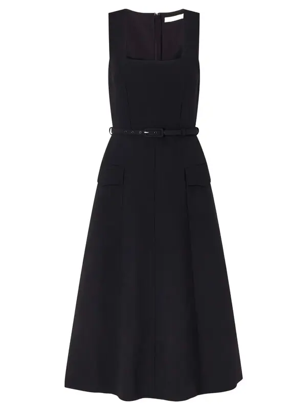 EMILIA WICKSTEAD Wool Crepe Dress - Black