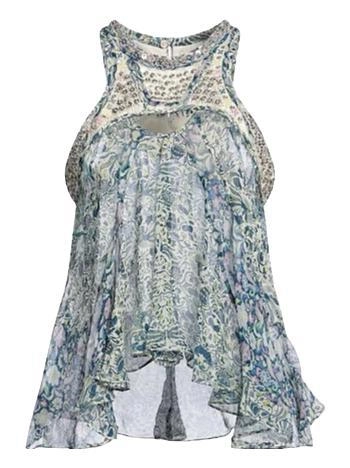 Isabel Marant Étoile Printed Crepe Sleeveless Crewneck Top - No