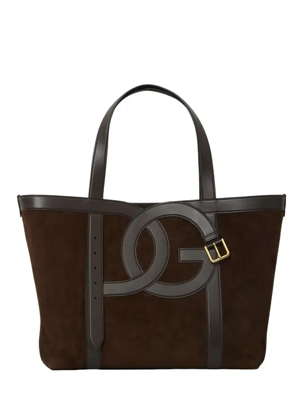 Dolce & Gabbana Dolce Gabbana Dg Logo Shopping Bag - Brown