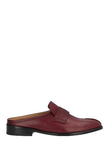 MAISON MARGIELA Simple Leather Wooden Clogs - Red