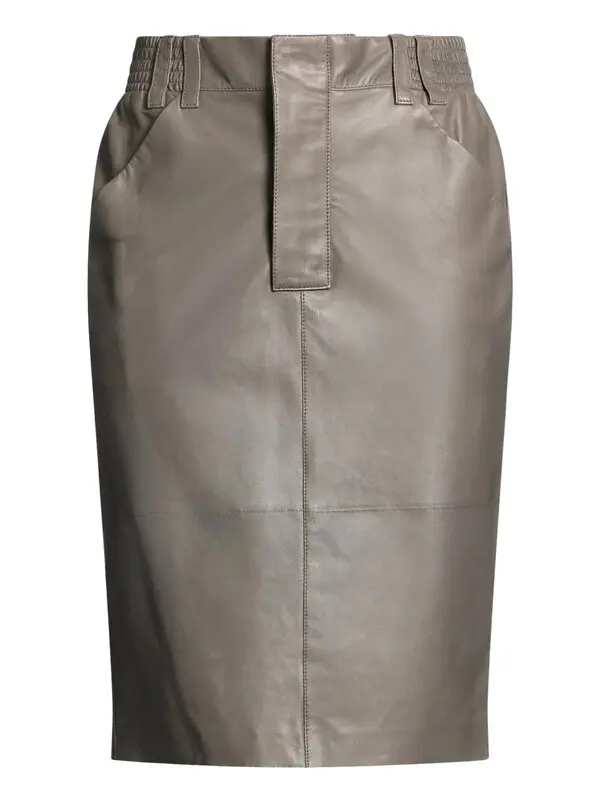 Saint Laurent Midi Skirt - Gray