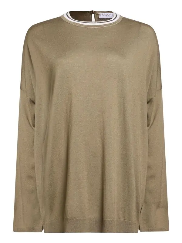 Brunello Cucinelli Solid Color Jumpers - Green