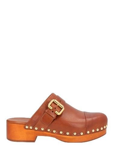 Chloé Leather Clogs - Tan