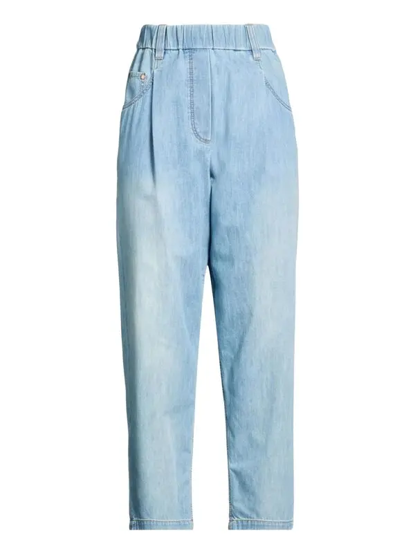 Brunello Cucinelli Tapered Denim Trousers - Blue