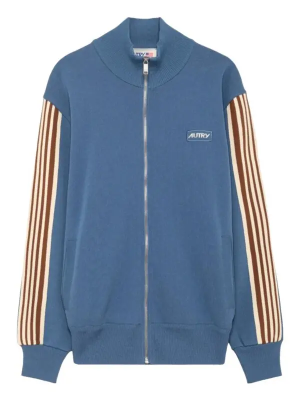 AUTRY Logo Patch Zipped Jacket - Indigo