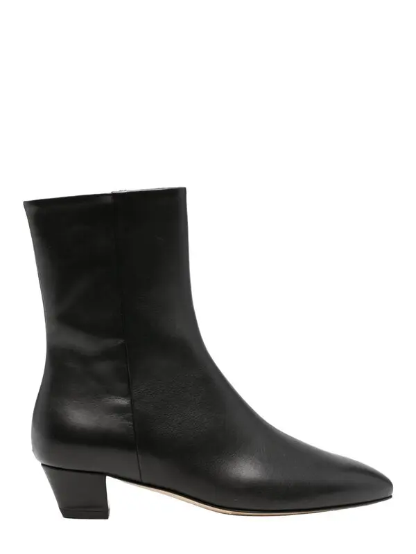 AeydĒ Leather Pointed-toe Ankle Boots - Black