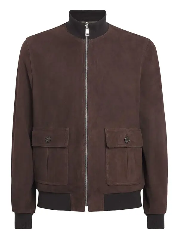 VALSTAR Reversible Suede Valstarino Bomber Jacket - Brown