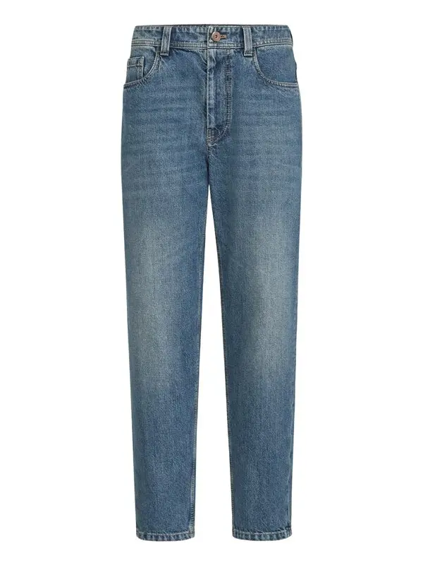 Brunello Cucinelli Baggy Tapered Jeans - Blue