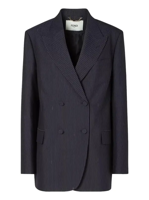Fendi Wool Blazer - Blue