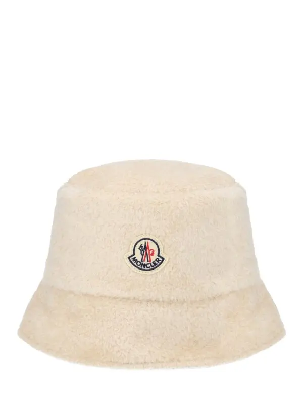 Moncler Teddy Effect Bucket Hat - Cream