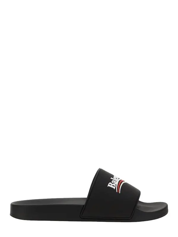 Balenciaga Pool Slide Sandals - Black