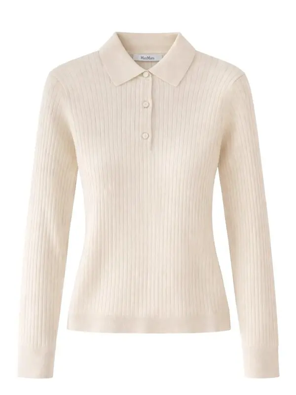 Max Mara Cashmere Polo Shirt - Cream