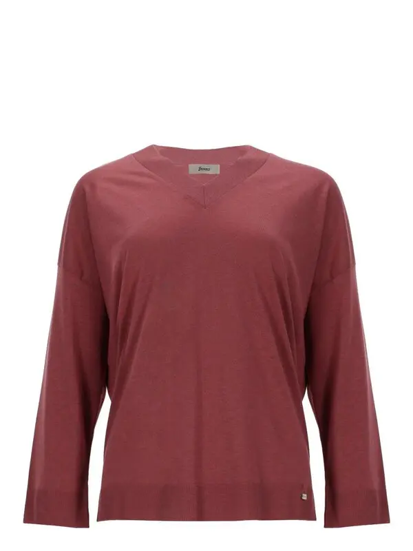 Herno Maglia In Glam Knit Effect - Red