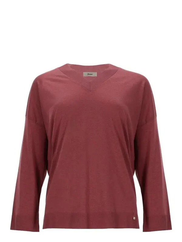 Herno Glam Knit Effect Pullover - Red