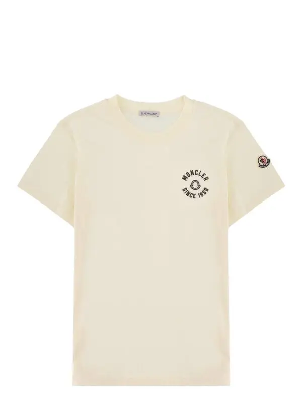 Moncler Logo T-shirt - Cream