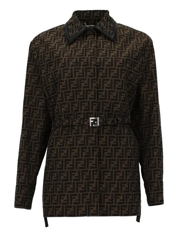 Fendi Ff Canvas Jacket - Brown