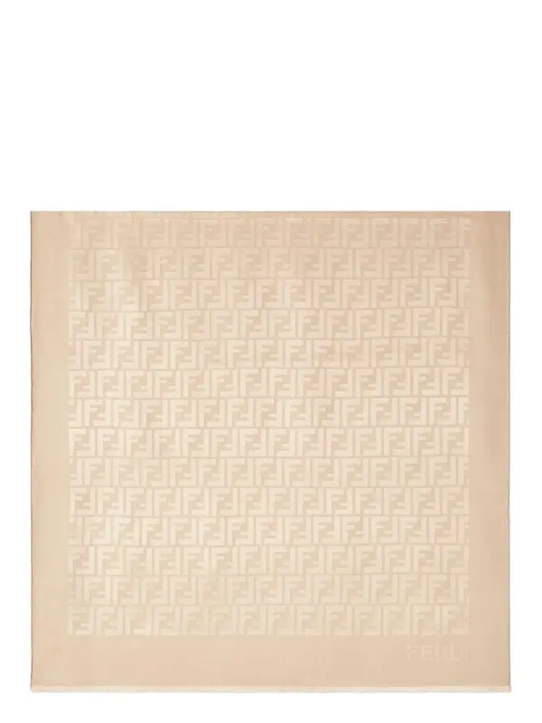 Fendi Ff Silk Foulard - Cream